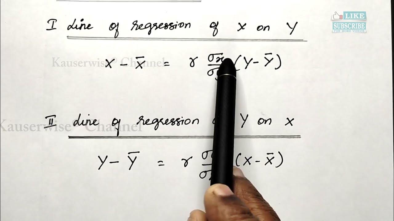 [1] Regression Analysis | Basics | Formula | Lines of Regression Equation | Statistics ...