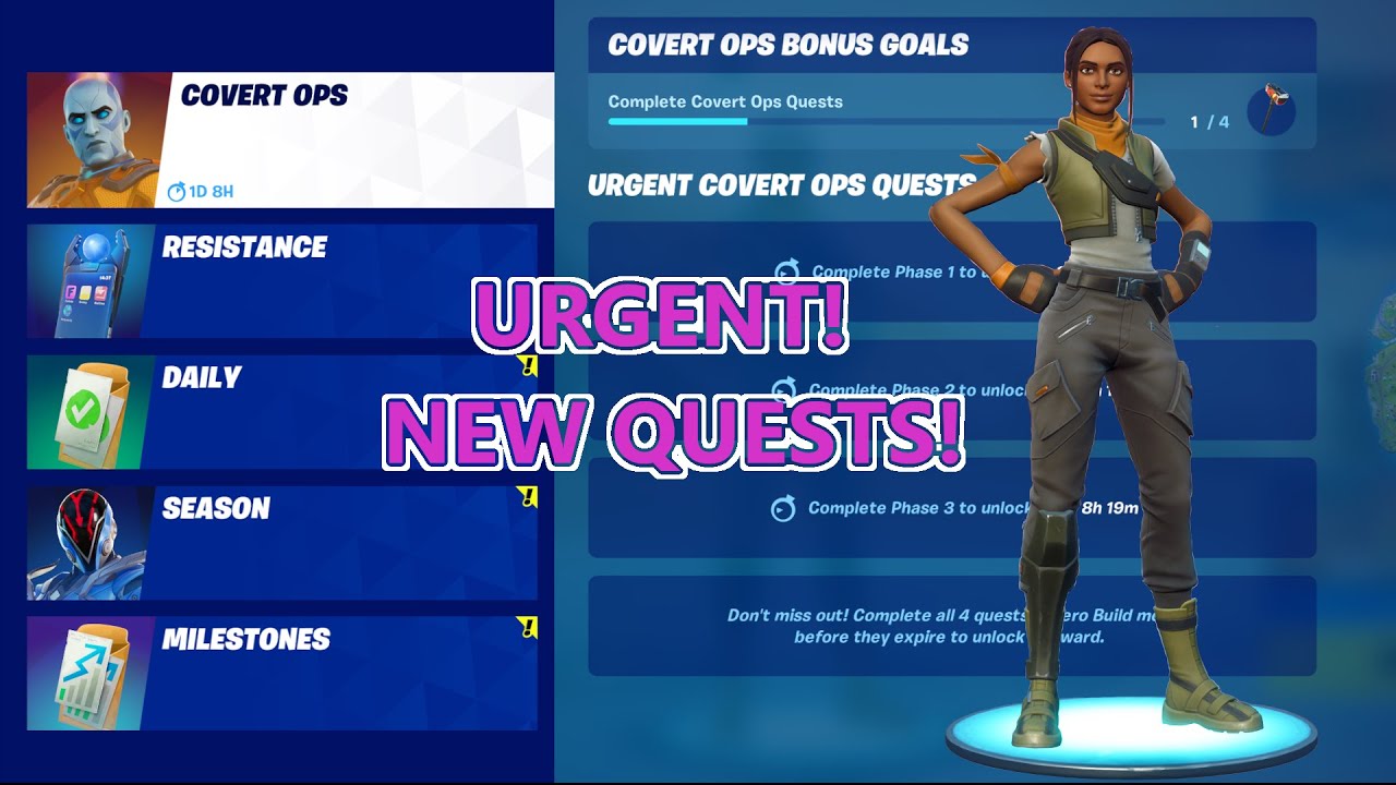 Fortnite Covert Ops Phase 1 Walkthrough - YouTube