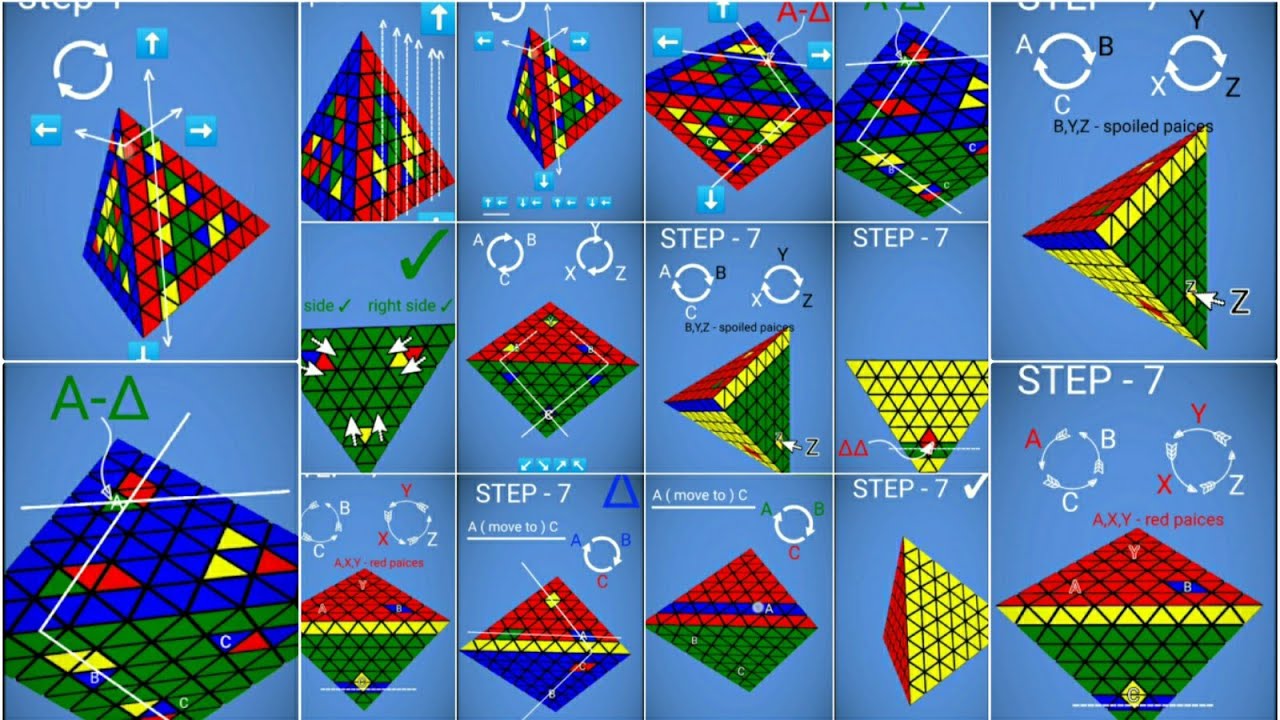 how to solve 8X8 Pyraminx ? ( 8X8 Pyraminx solved - Center Solved ...