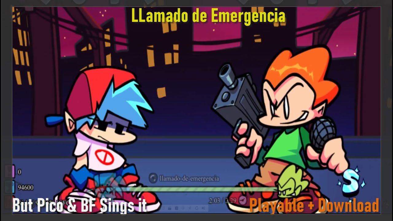 Friday Night Funkin - Llamado De Emergenzia but it's BF & Pico Sings it ...