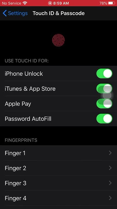 How to change passcode or add touch ID - YouTube