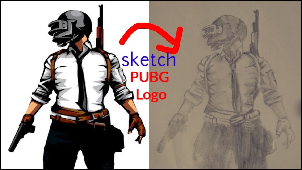 Sketch of a PUBG character | drawing pubg man from pubg game | Munna’s ...