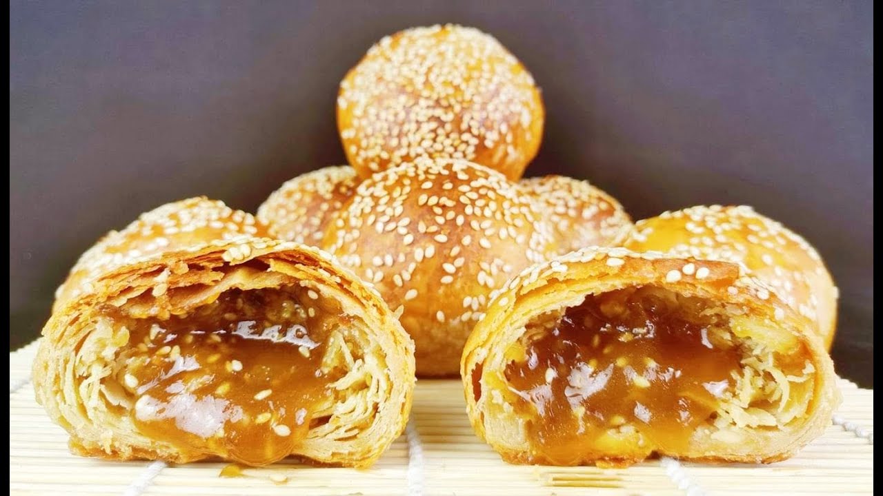 Maltose Pastry (Xiang Bing/Heong Bang), traditional Asian pastry, with ...