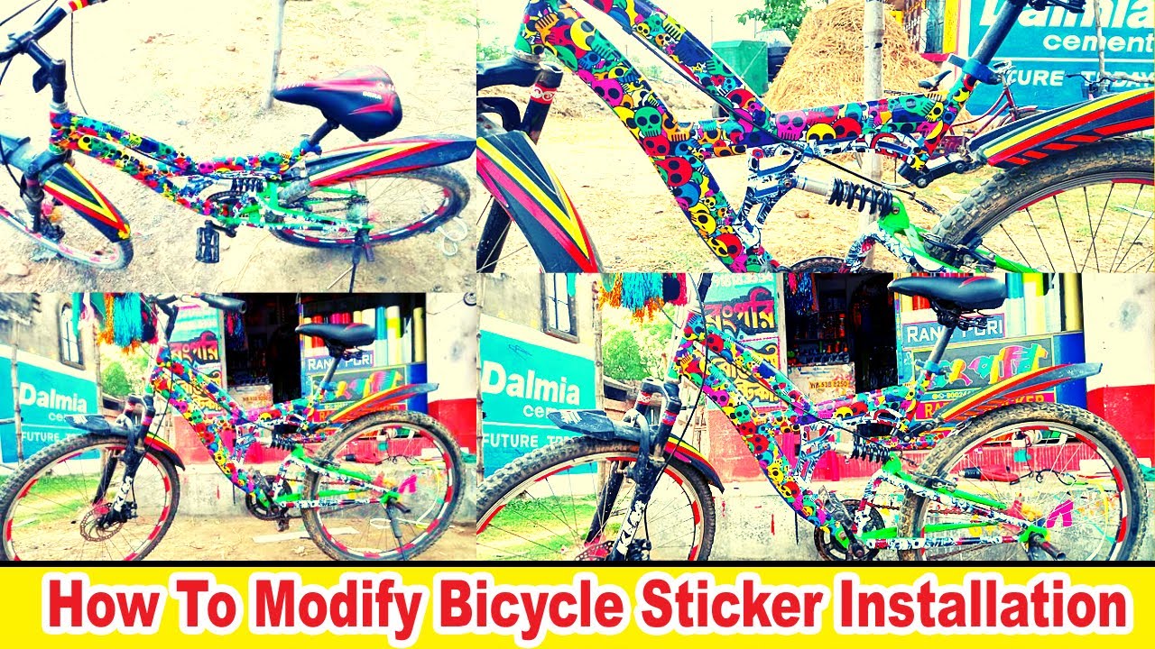 How To Modify Bicycle Sticker Installation_Sticker view - YouTube