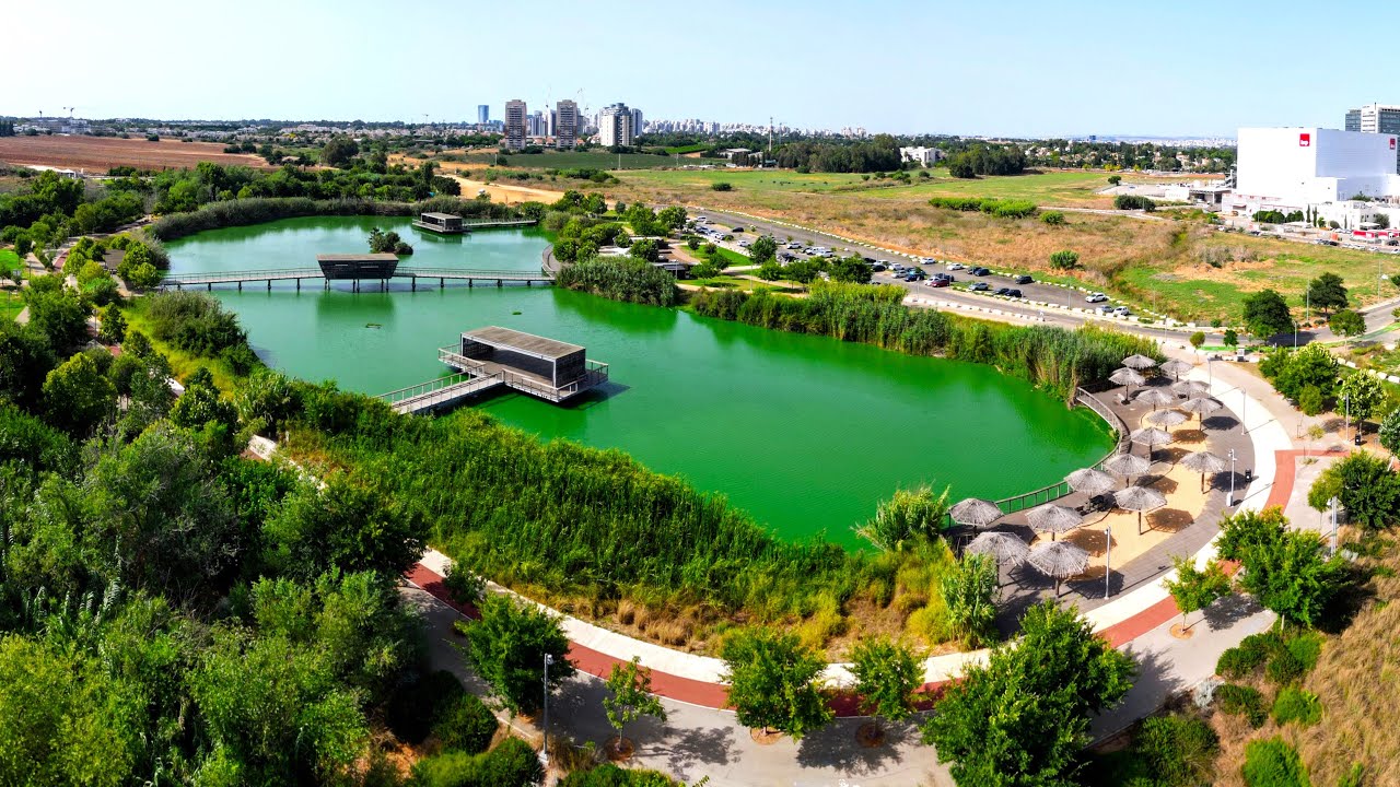 פארק האקולוגי הוד השרון - צילומי רחפן מרהיבים | Hod Hasharon Park ...