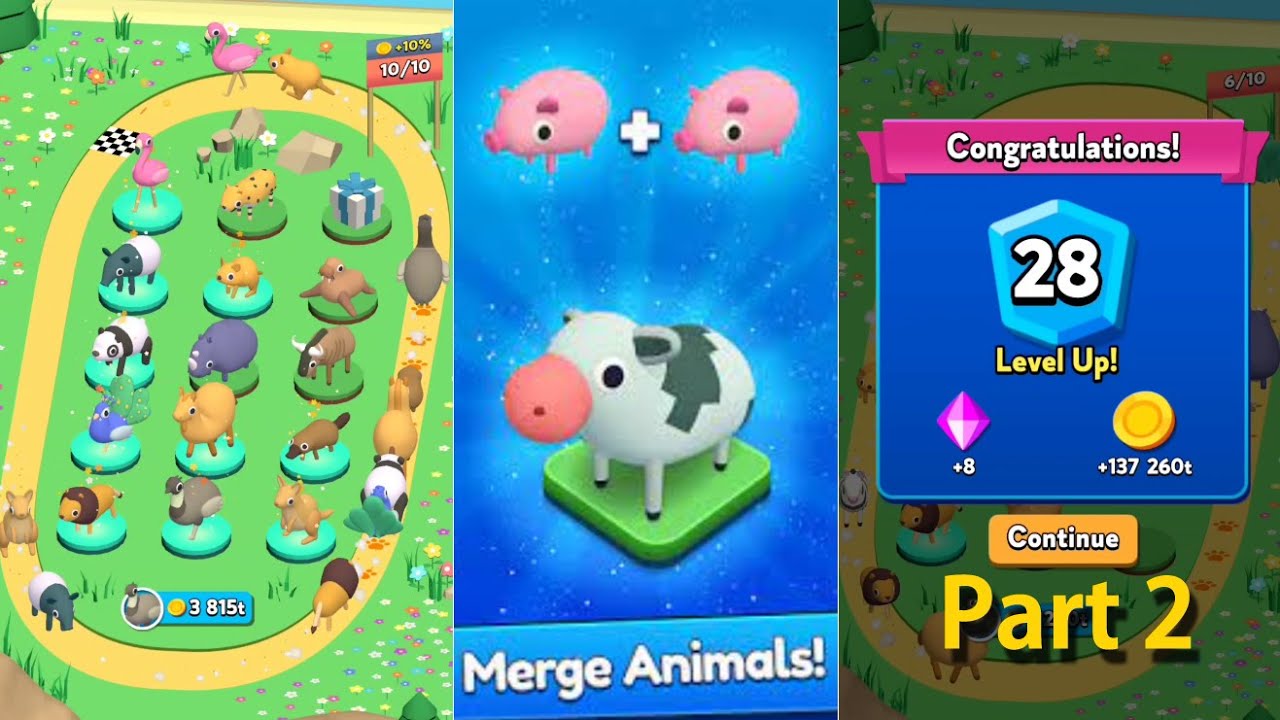 Merge Party Animals !! level 28 part 2 Gameplay Party with your ...