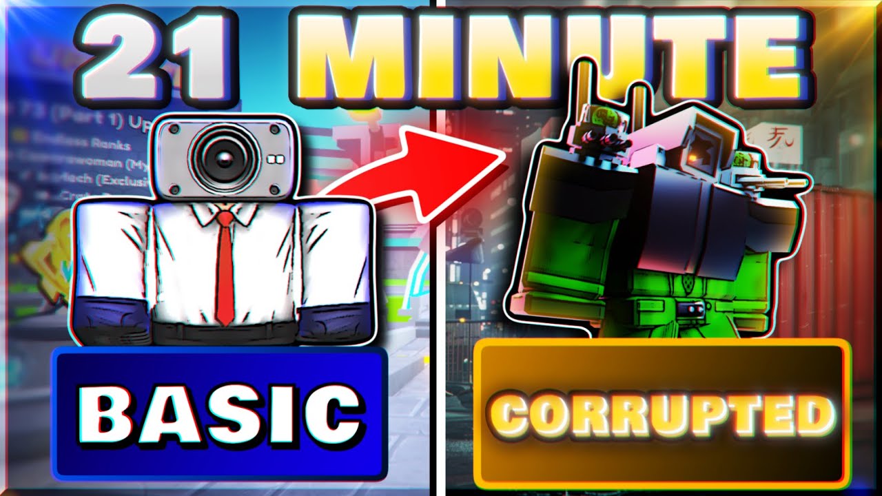 Basic to Corrupted Cameraman In 21 Minutes! Toilet Tower Defense Roblox ...