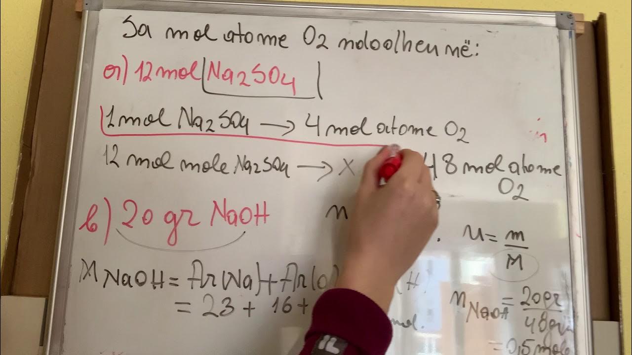 Ushtrime për molin. Koncepte dhe dallimet midis mol/atom dhe mol/molekulës - YouTube