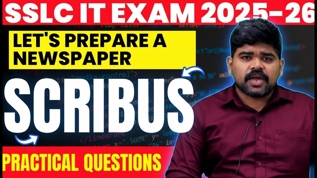 SSLC IT Exam 2026 | Chapter 2 | Let's Prepare a Newspaper -Scribus ...