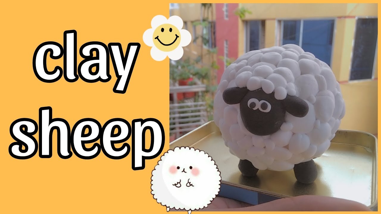 cute Clay Sheep 🐑 || making sheep with Clay|| Pinterest inspired (⁠ ⁠ᴗ ...
