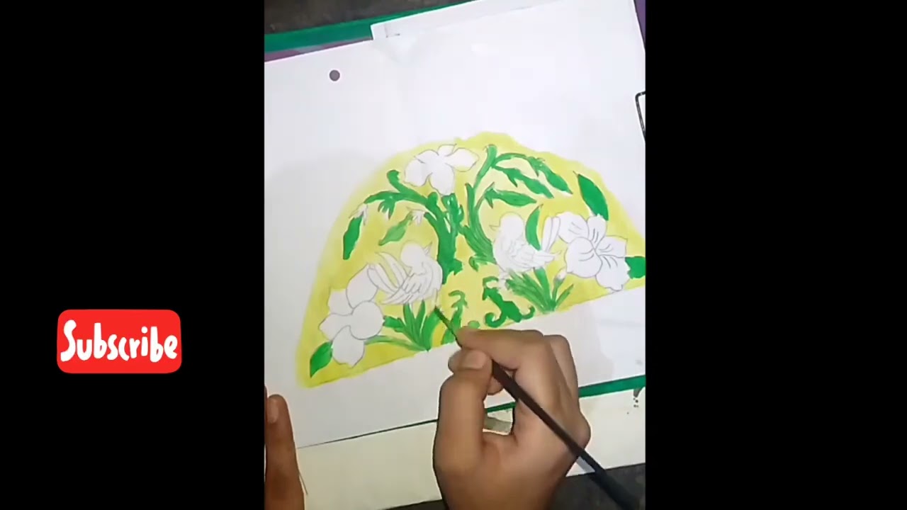 only three colours drawing # simple painting # paint by it's Shivani ...