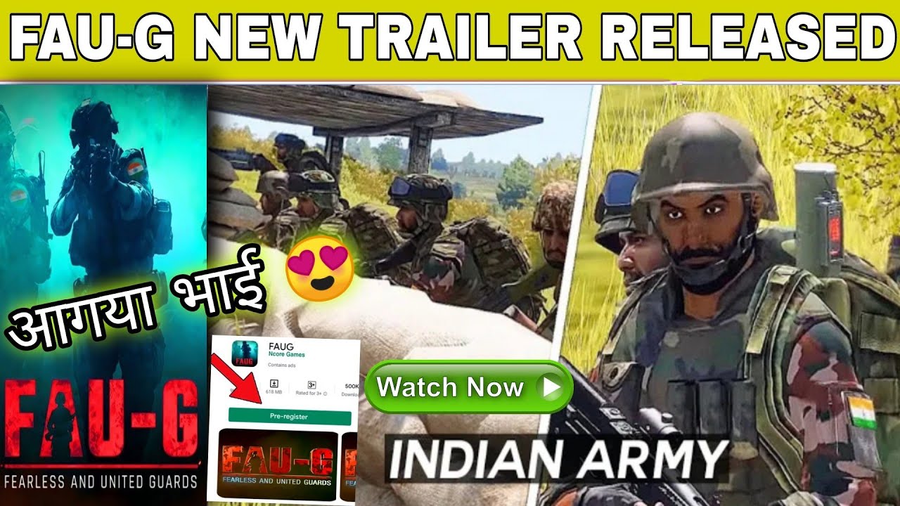 Faug game official trailer / FAU-G Game Launch Date / Faug game launch ...