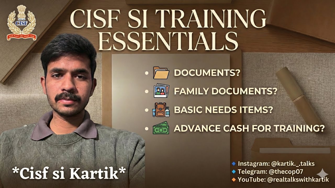 CISF SI Training Kit: Must-Have Items | By Cisf si Kartik - YouTube