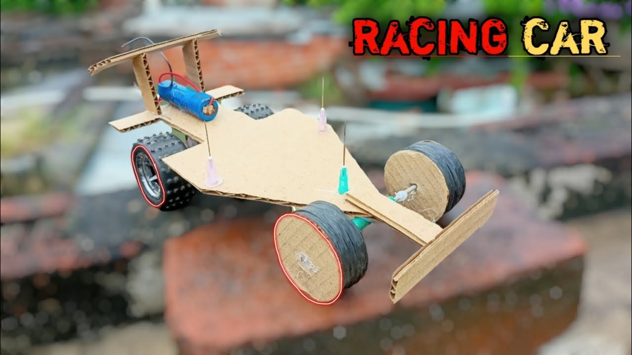 How To Make Racing Car || कैसे बनया जाता है || Homemade Science project ...