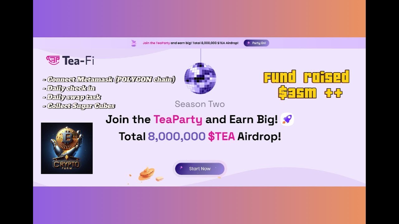 Tea-Fi 8M $TEA Airdrop | Swap task on POLYGON chain - YouTube