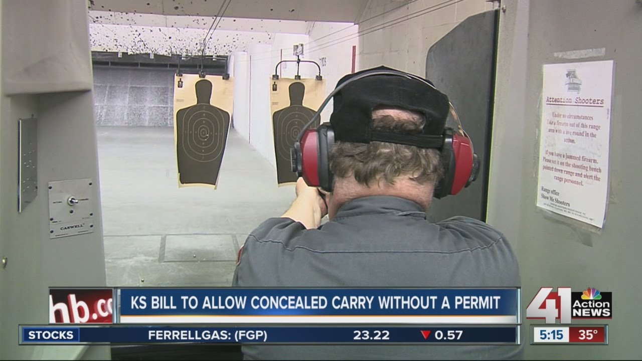 Kansas bill to allow concealed carry without a permit - YouTube