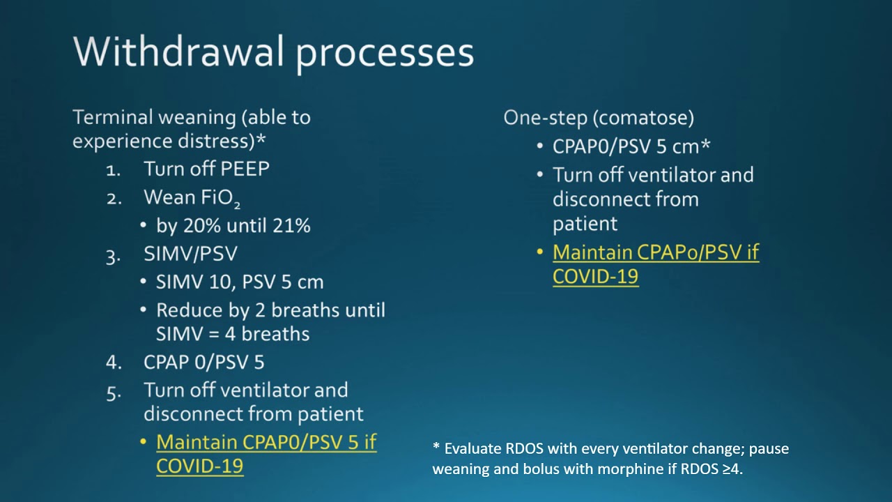 COVID-19 Ventilator Withdrawal Guidelines - YouTube
