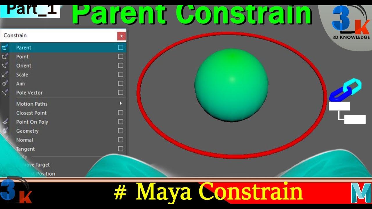Maya Parent Constrain | How To Use Parent Constrain | Maya Constrain For Rigging - YouTube