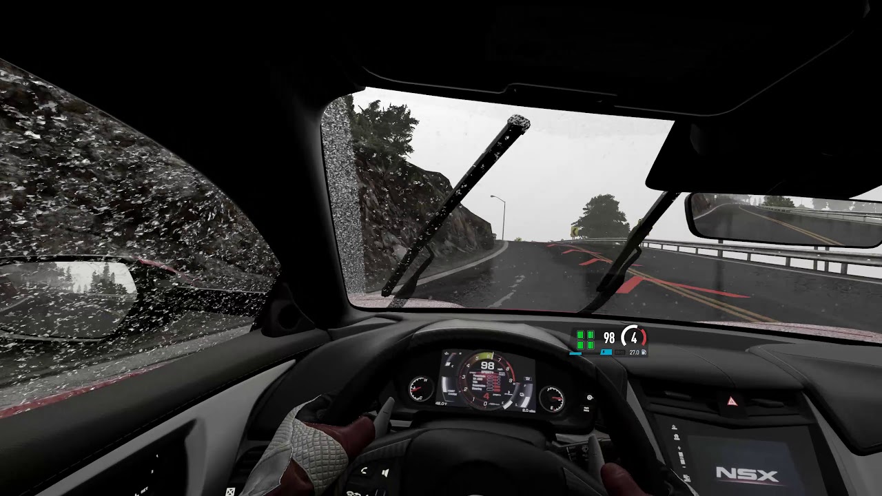 Project Cars 2 in VR - Acura NSX - Snow on the California Hwy - YouTube