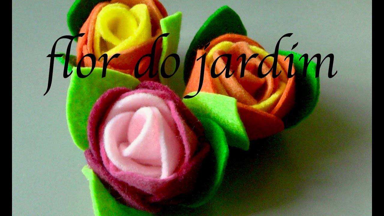 Rosas de Feltro Passo a Passo - flower - YouTube
