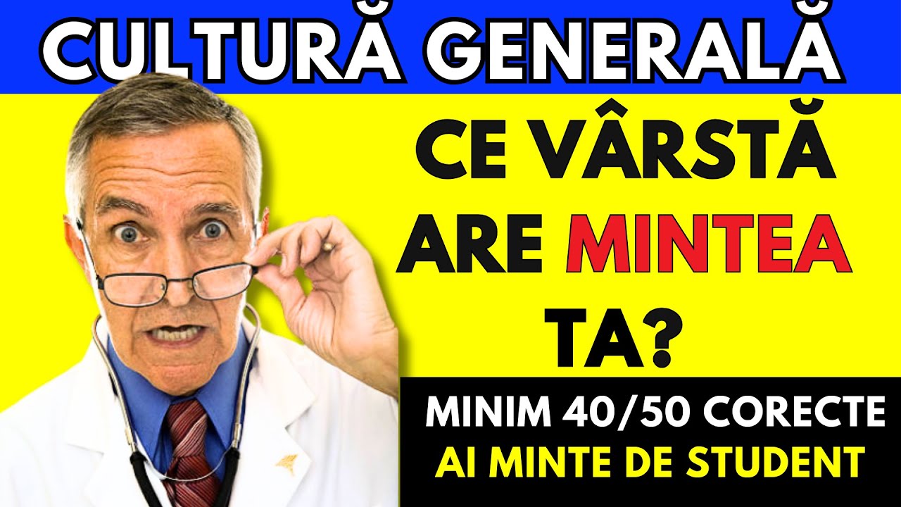 🧠 Doar o minte ageră și antrenată poate răspunde corect la minim 40 din ...