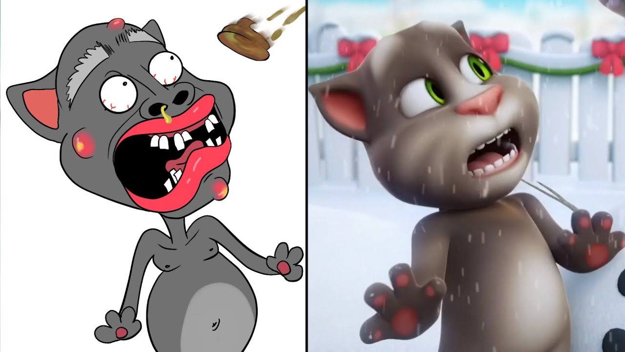 Laugh With My Talking Tom 2 Funny Drawing Meme - Crazy Fails | Funny ...