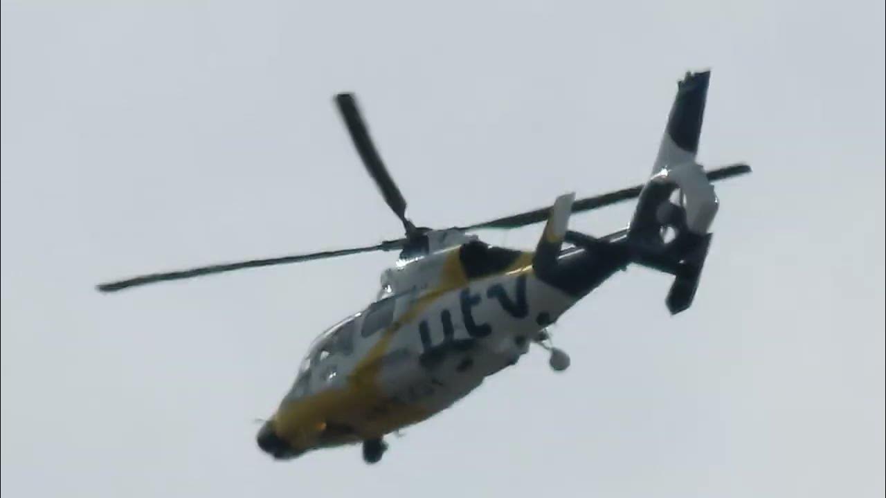 読売テレビJA100Y（Airbus Helicopters AS365N3+ Dauphin 2 中日本航空 ※AS65）異常！低空飛行で家のすぐ裏を通過②2025年2月21日（金）【1年 ...