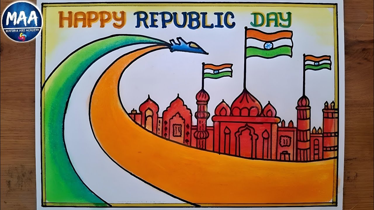 Republic Day Drawing | Happy Republic Day Drawing Easy | Republic Day ...