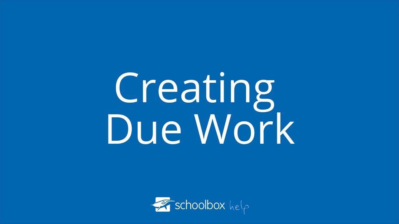 Creating Due Work - YouTube