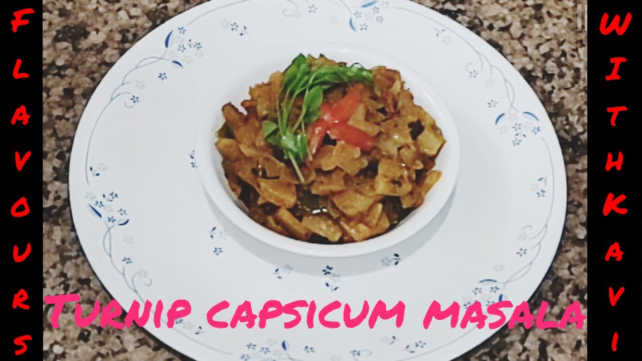 Turnip capsicum masala - YouTube