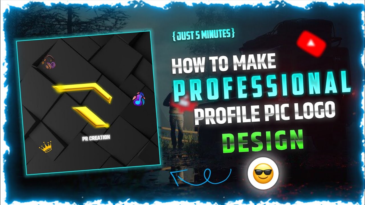 How To Make Professional Profile pic Logo Design || PR Creation - YouTube