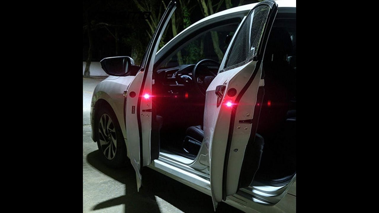 Waterproof Car Door 5 LED Opened Warning Flash Light Red with 4 Extra ...