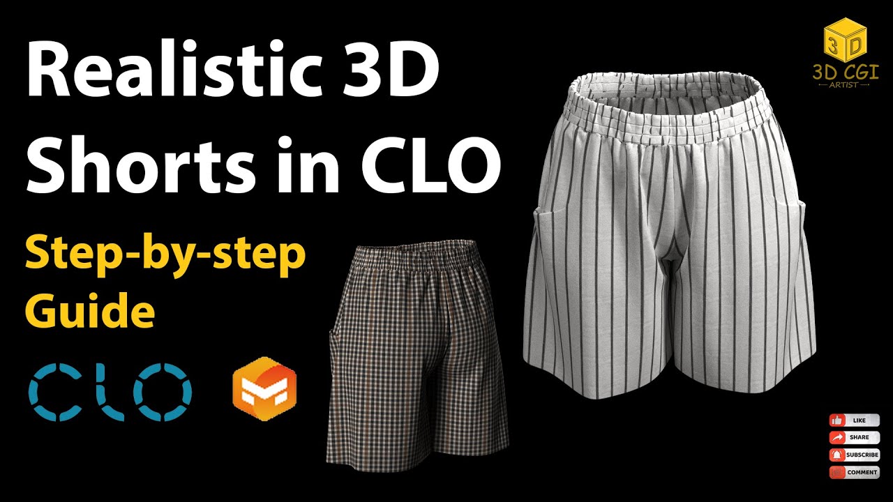 How to Create Realistic 3D Shorts in CLO & Marvelous Designer | Digital ...