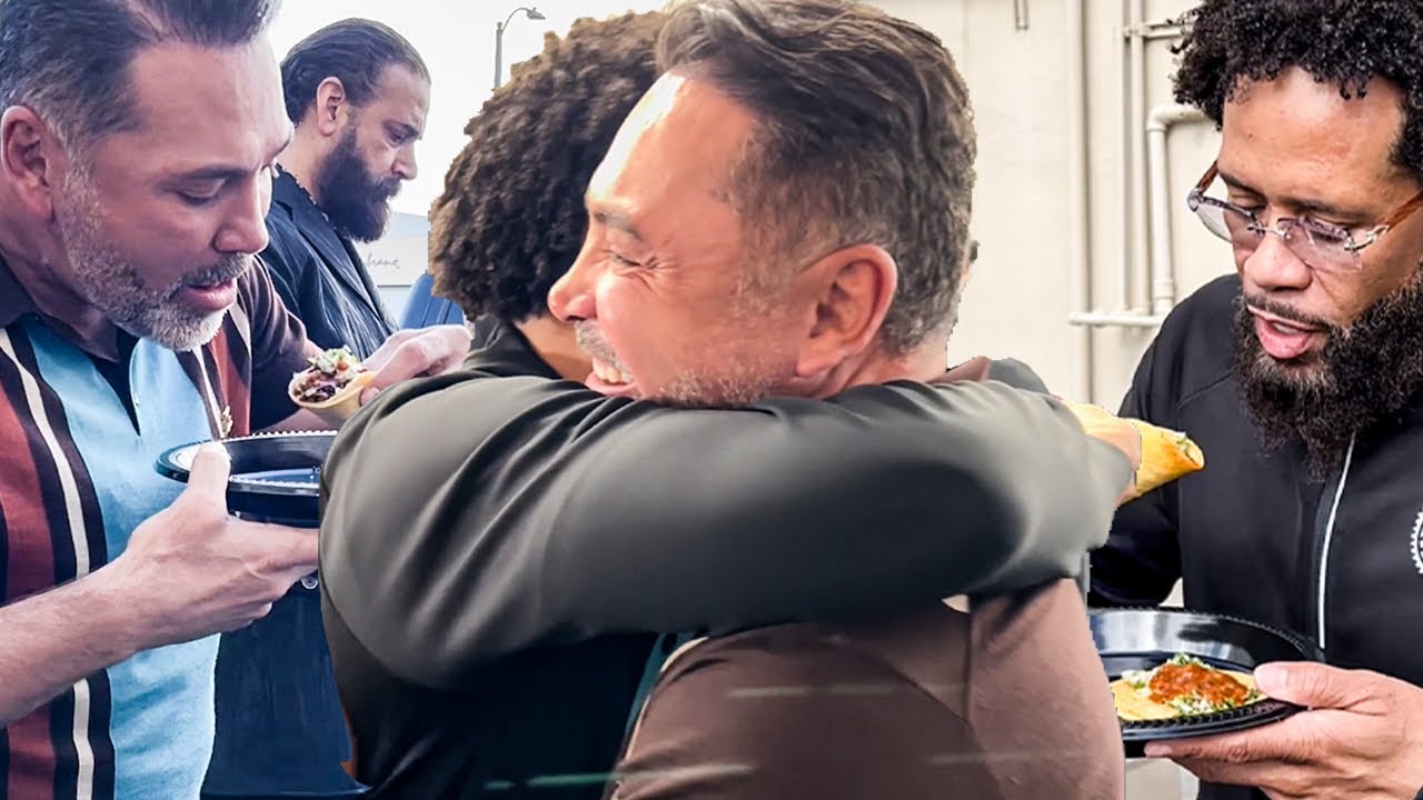 Bill Haney & De La Hoya EMBRACE & SHARE Street Taco RESPECT on Devin ...