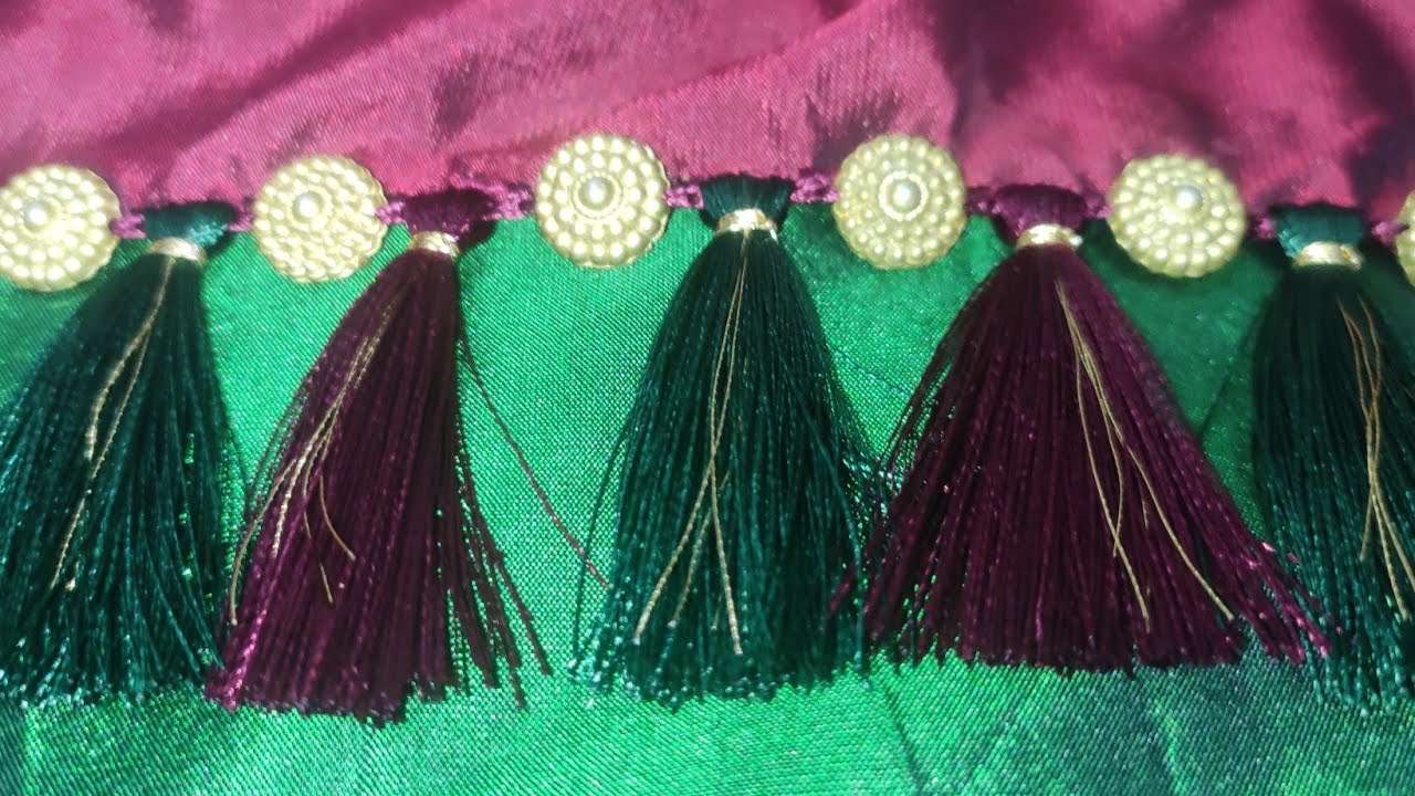 Simple, quick and easy Saree Tassels | saree gonde | saree kuchu - YouTube