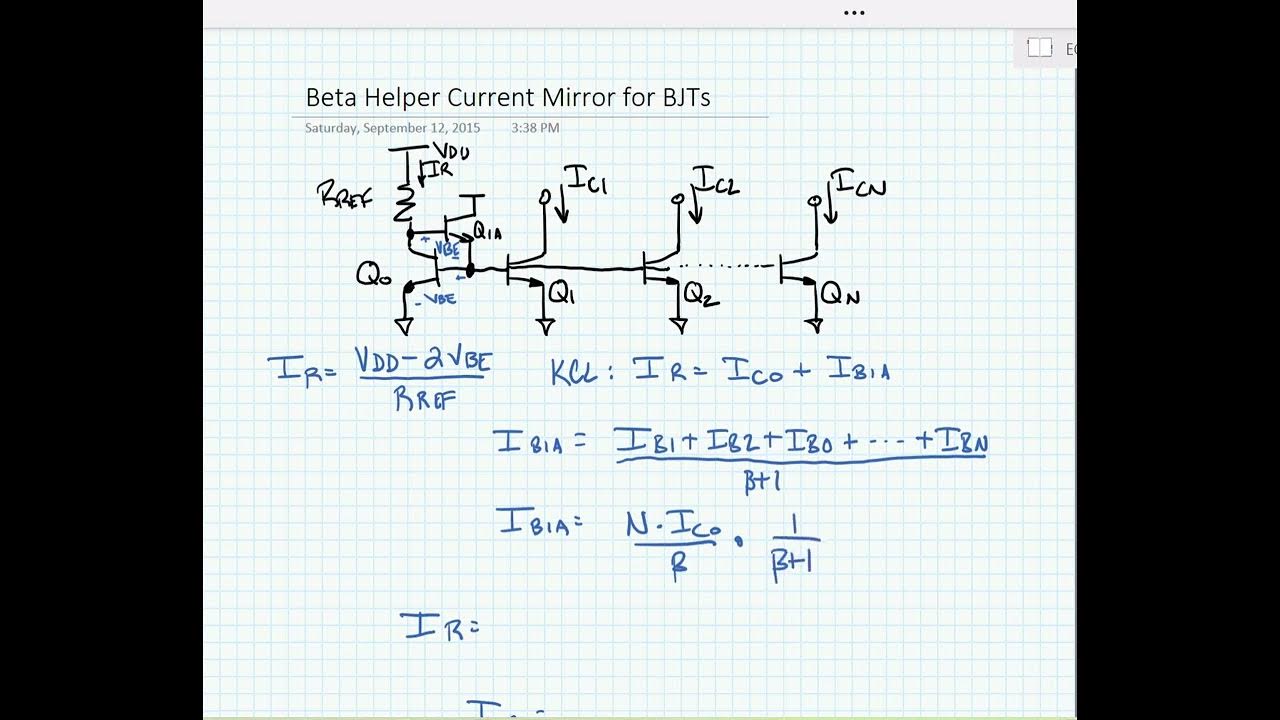 ECE3204 Lecture 10C - Beta Helper Current Mirror and PNP/PMOS Mirrors - YouTube
