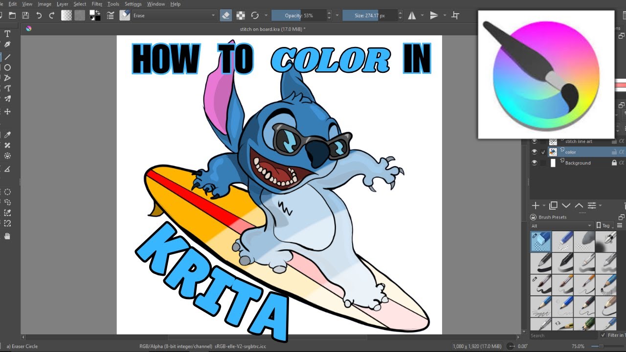 The Basics Of Coloring In Krita - YouTube