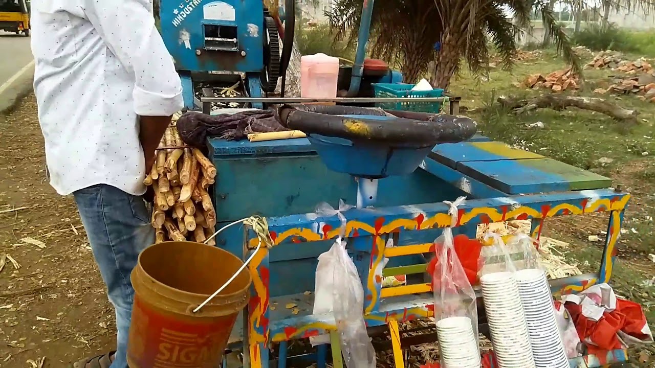 Sugarcane juice, cheruku rasam,amazing machines in india - YouTube