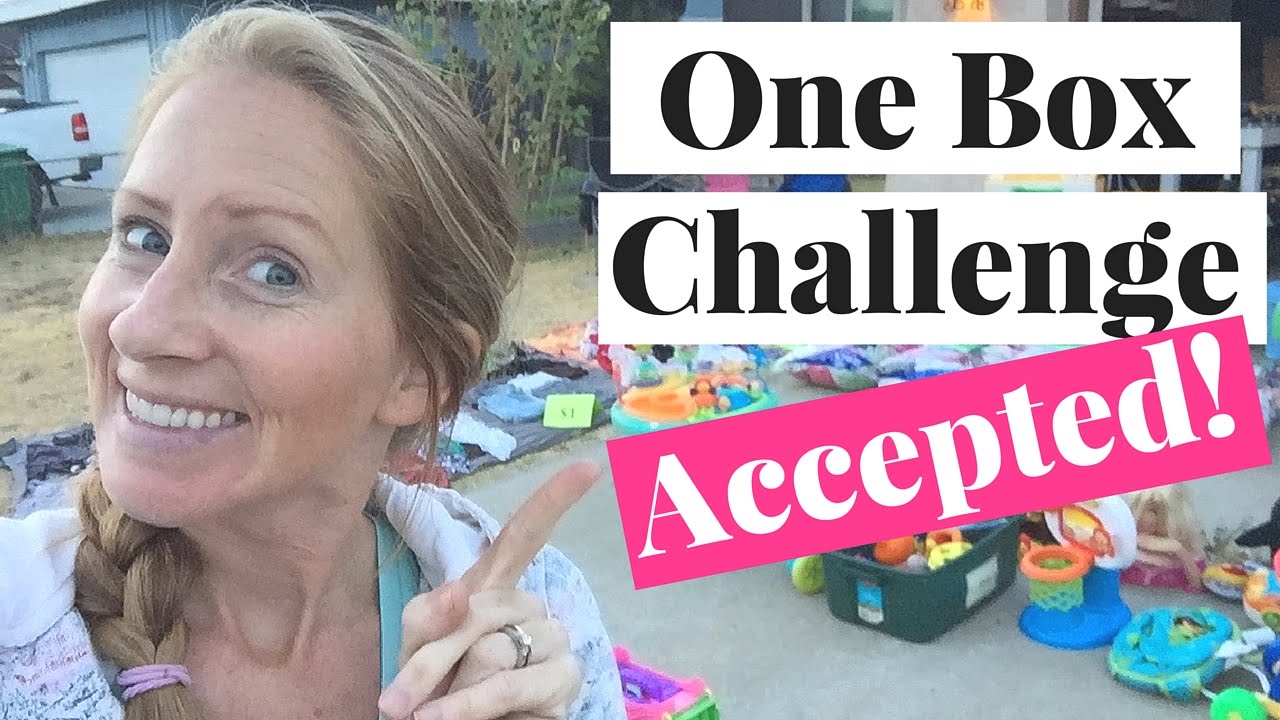 One Box Challenge – ACCEPTED! | Garage Sale Tips to Make More Money ...