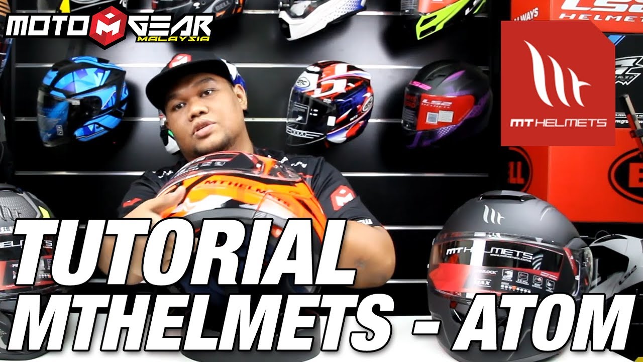 MTHELMET-ATOM TUTORIAL | CARA TUKAR VISOR | CARA TUKAR PADDING/LINER ...