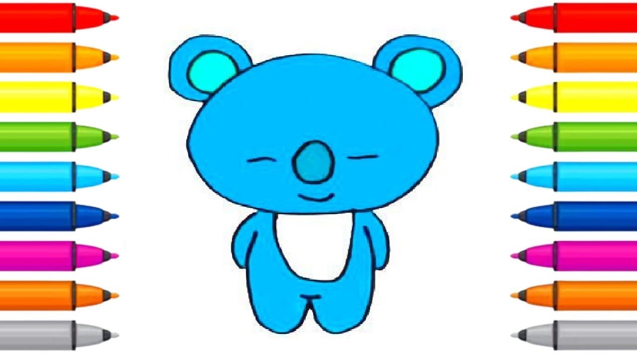 How to Draw BT21 Koya Easy Step by Step - YouTube