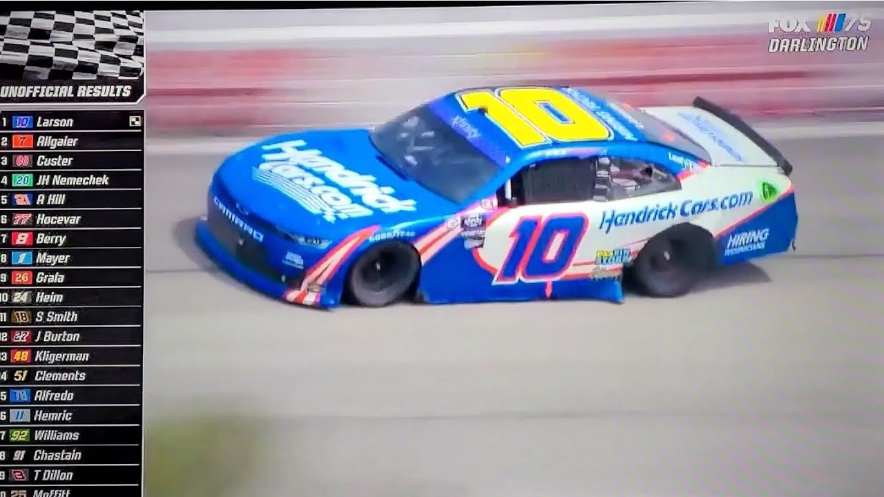 KYLE LARSON WINS AT DARLINGTON 2023 [Xfinity Series] - YouTube