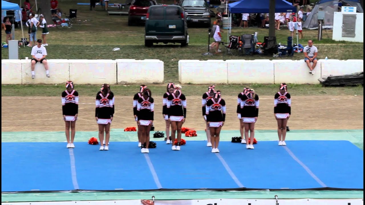 Coldwater CAV Cheerleaders at Darke County Fair! - YouTube