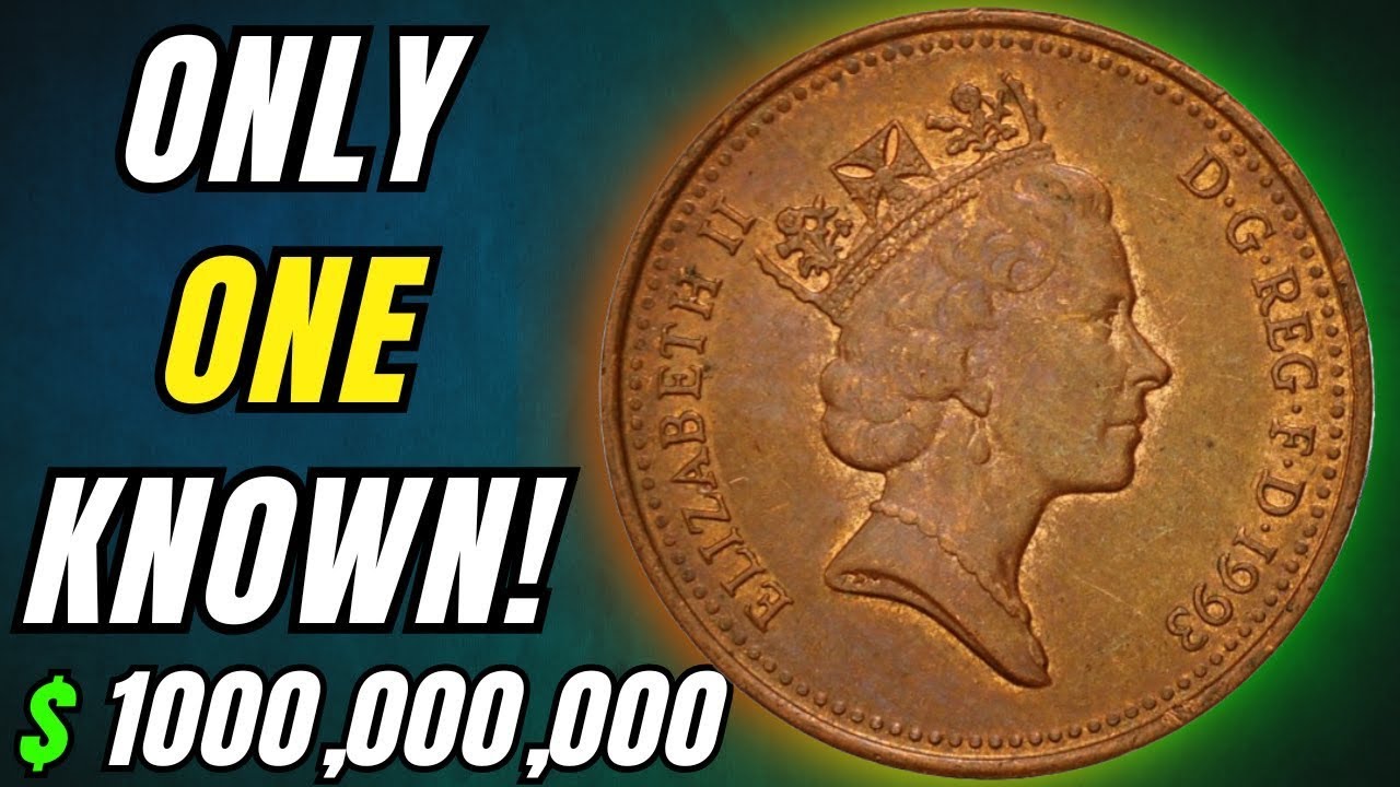 Rare 1993 UK Elizabeth II One Penny Coin | Ultra Valuable British Coin ...