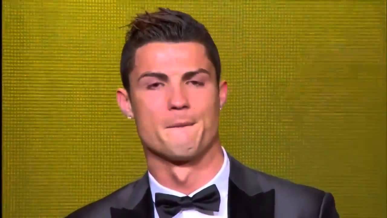 Cristiano Ronaldo Crying after winning Ballon D'Or 2013 HD - YouTube