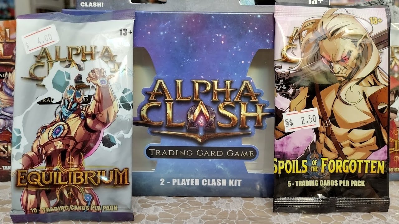 Alpha Clash TCG card packs, equilibrium and Spoils of the forgotten ...