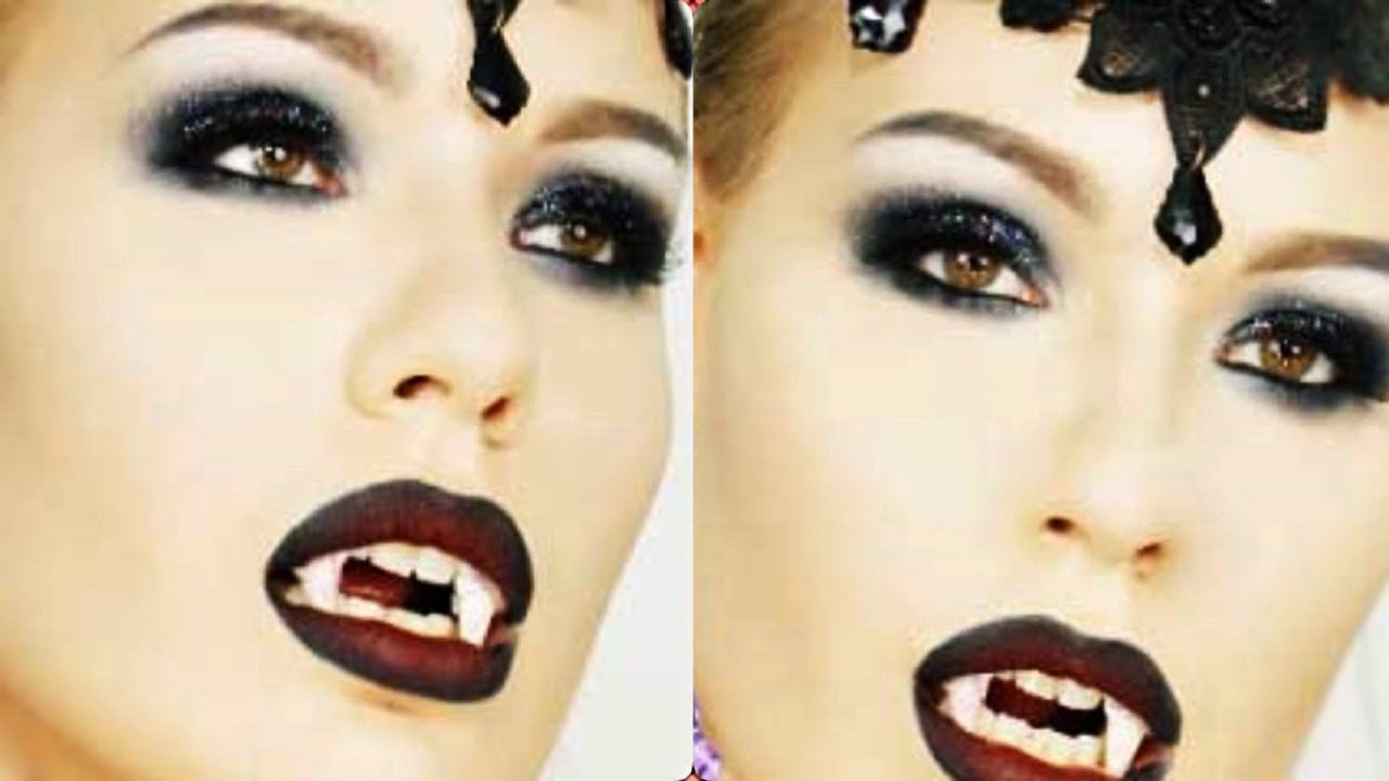 Sexy gothic vampire makeup look- Halloween 2015 - YouTube