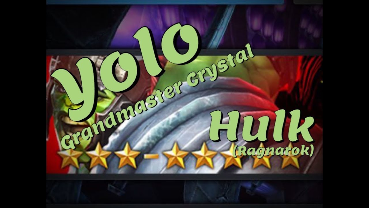 Single Shot Grandmaster Featured Crystal Series: Hulk (Ragnarok ...