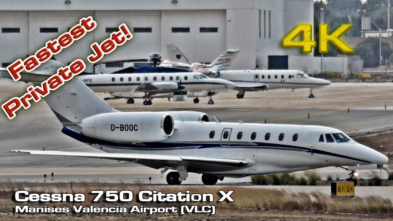 Fastest Private Jet in the World (Cessna 750 Citation X) Valencia - YouTube