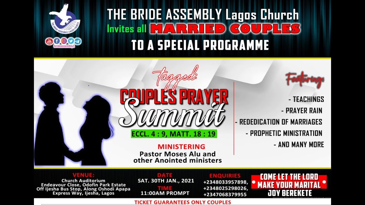 THE BRIDE ASSEMBLY COUPLES DAY PROGRAMME - YouTube